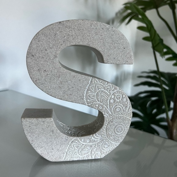 Accents | Marble Letter S Bookend | Poshmark